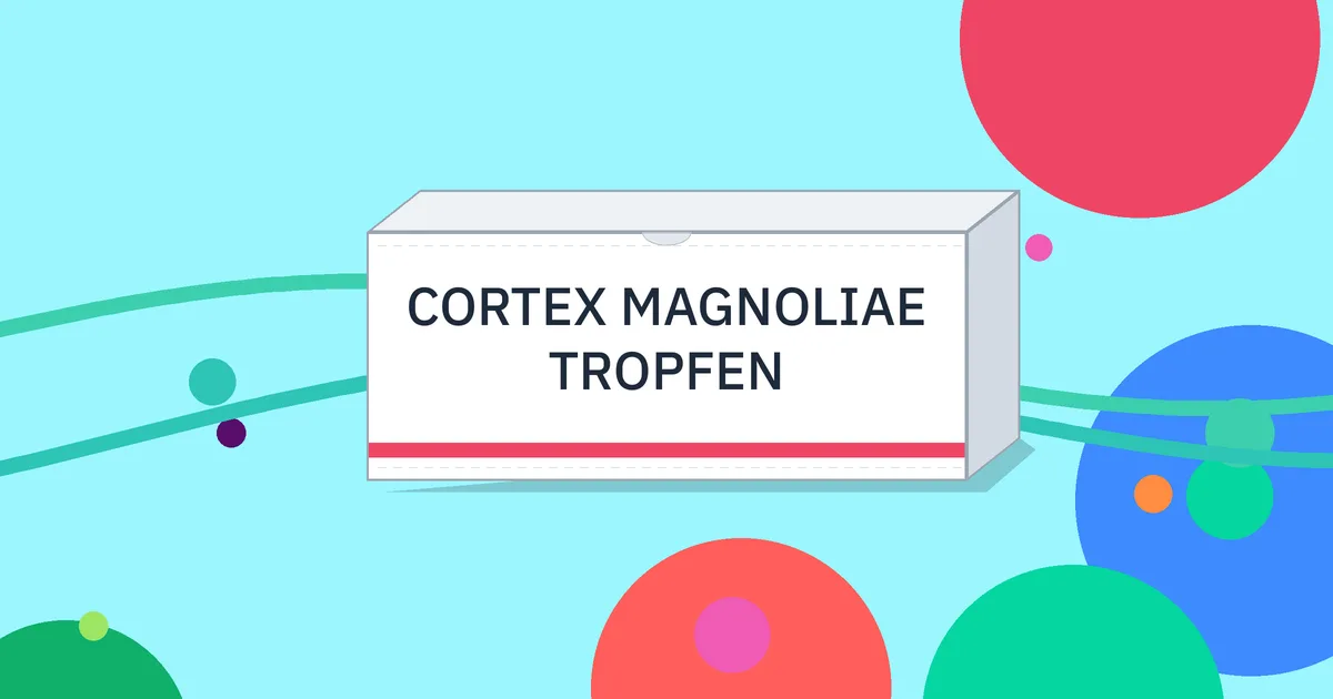 Symbolbild: Packung mit der Aufschrift CORTEX MAGNOLIAE TROPFEN (PZN 14128583) – Verfügbarkeit und Bezug in Apotheken in Frankfurt am Main