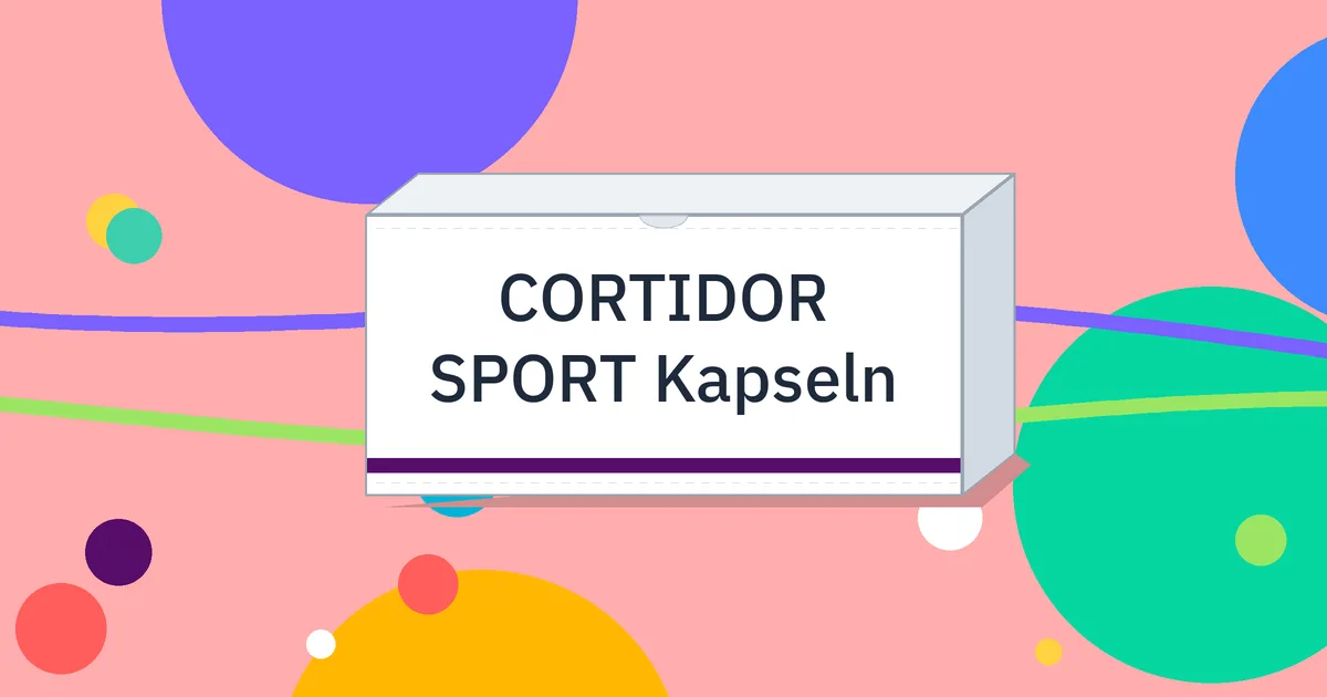 Symbolbild: Packung mit der Aufschrift CORTIDOR SPORT Kapseln (PZN 18601007) – Verfügbarkeit und Bezug in Apotheken in Frankfurt am Main