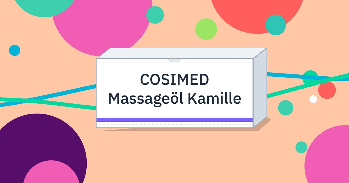 Symbolbild: Packung mit der Aufschrift COSIMED Massageöl Kamille (PZN 15745970) – Verfügbarkeit und Bezug in Apotheken in Frankfurt am Main