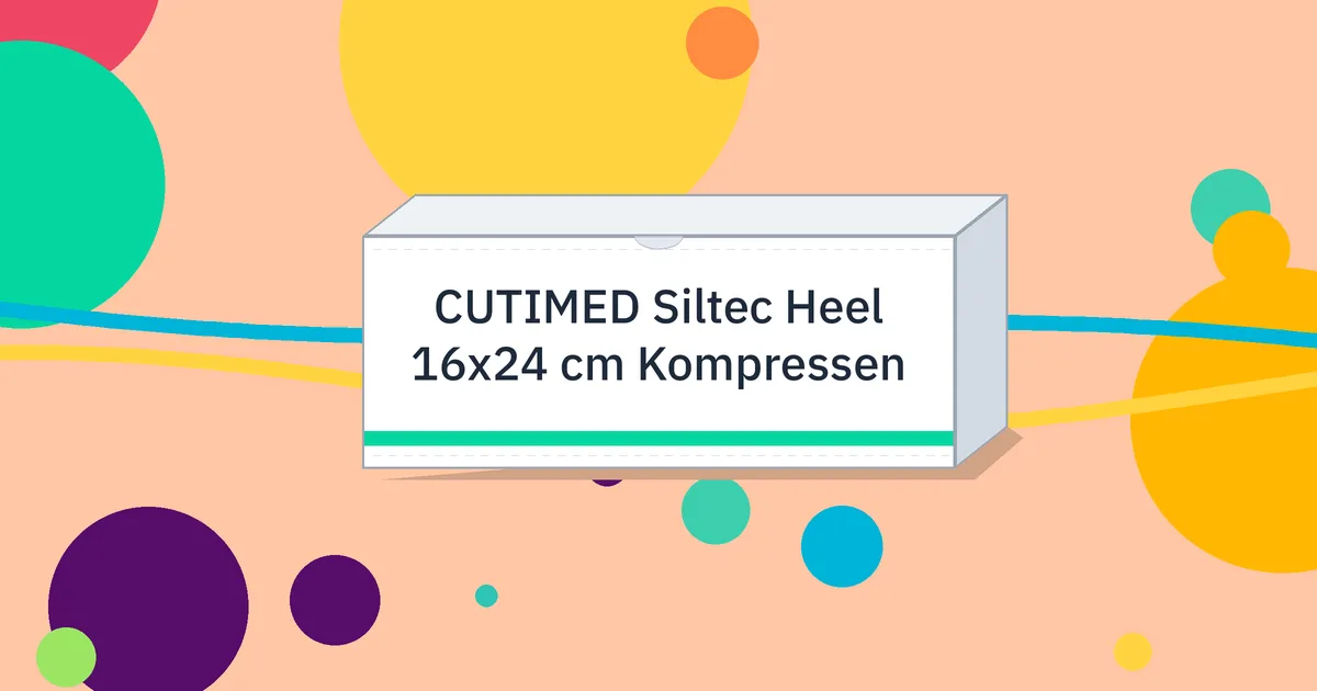 Symbolbild: Packung mit der Aufschrift CUTIMED Siltec Heel 16x24 cm Kompressen (PZN 05370782) – Verfügbarkeit und Bezug in Apotheken in Frankfurt am Main