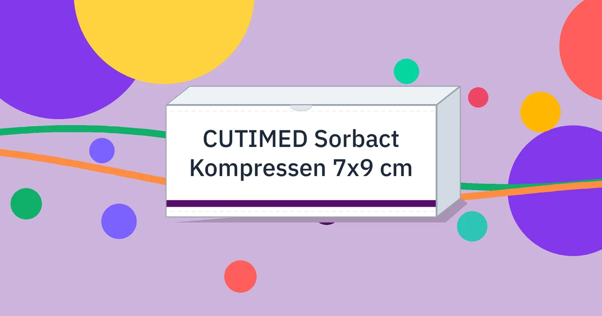 Symbolbild: Packung mit der Aufschrift CUTIMED Sorbact Kompressen 7x9 cm (PZN 16027142) – Verfügbarkeit und Bezug in Apotheken in Frankfurt am Main