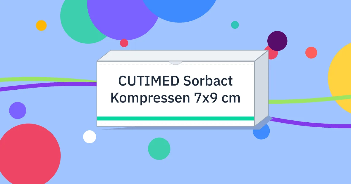Symbolbild: Packung mit der Aufschrift CUTIMED Sorbact Kompressen 7x9 cm (PZN 19347195) – Verfügbarkeit und Bezug in Apotheken in Frankfurt am Main
