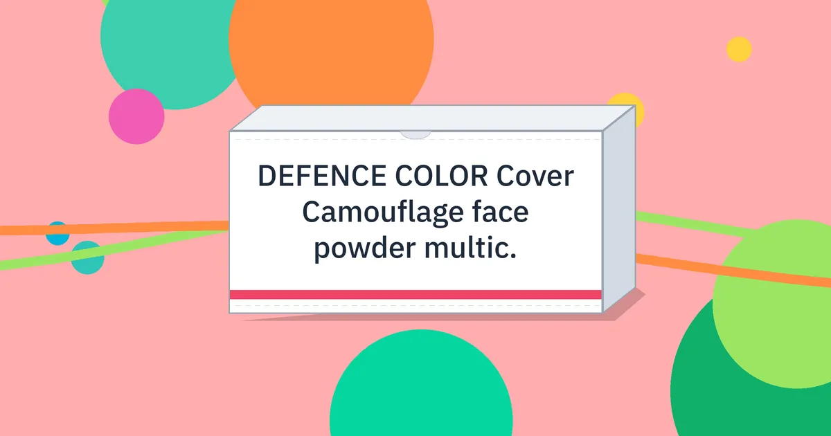 Symbolbild: Packung mit der Aufschrift DEFENCE COLOR Cover Camouflage face powder multic. (PZN 11891019) – Verfügbarkeit und Bezug in Apotheken in Frankfurt am Main