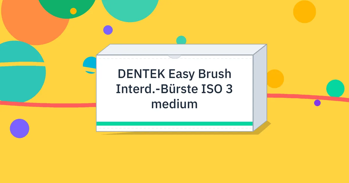 Symbolbild: Packung mit der Aufschrift DENTEK Easy Brush Interd.-Bürste ISO 3 medium (PZN 14028025) – Verfügbarkeit und Bezug in Apotheken in Frankfurt am Main