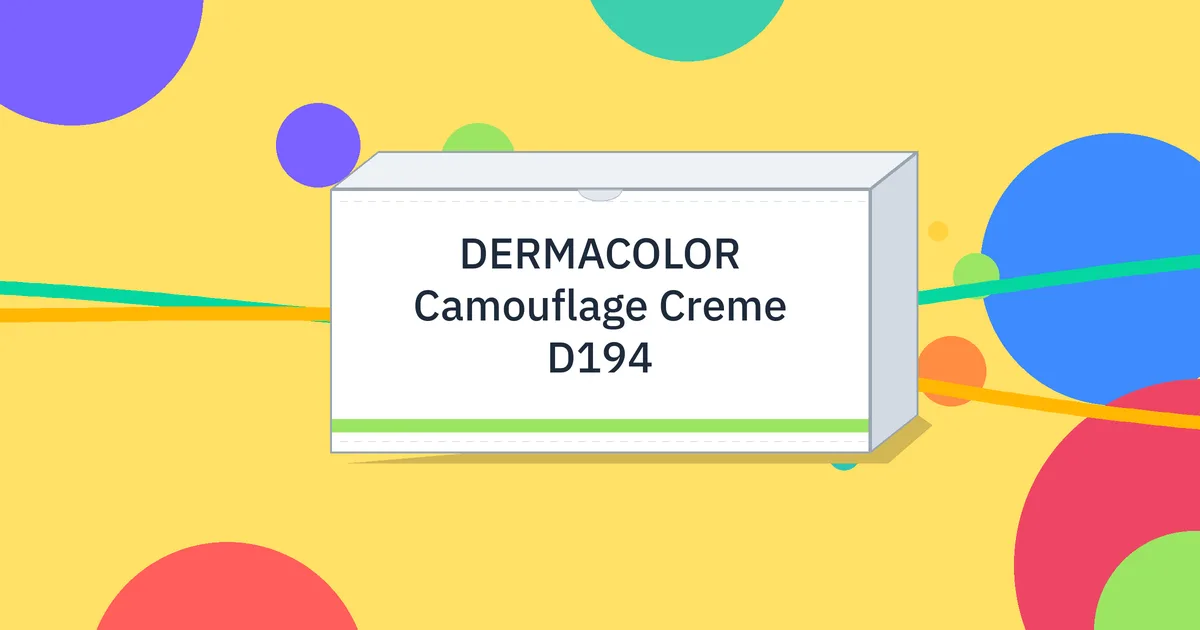 Symbolbild: Packung mit der Aufschrift DERMACOLOR Camouflage Creme D194 (PZN 15819332) – Verfügbarkeit und Bezug in Apotheken in Frankfurt am Main