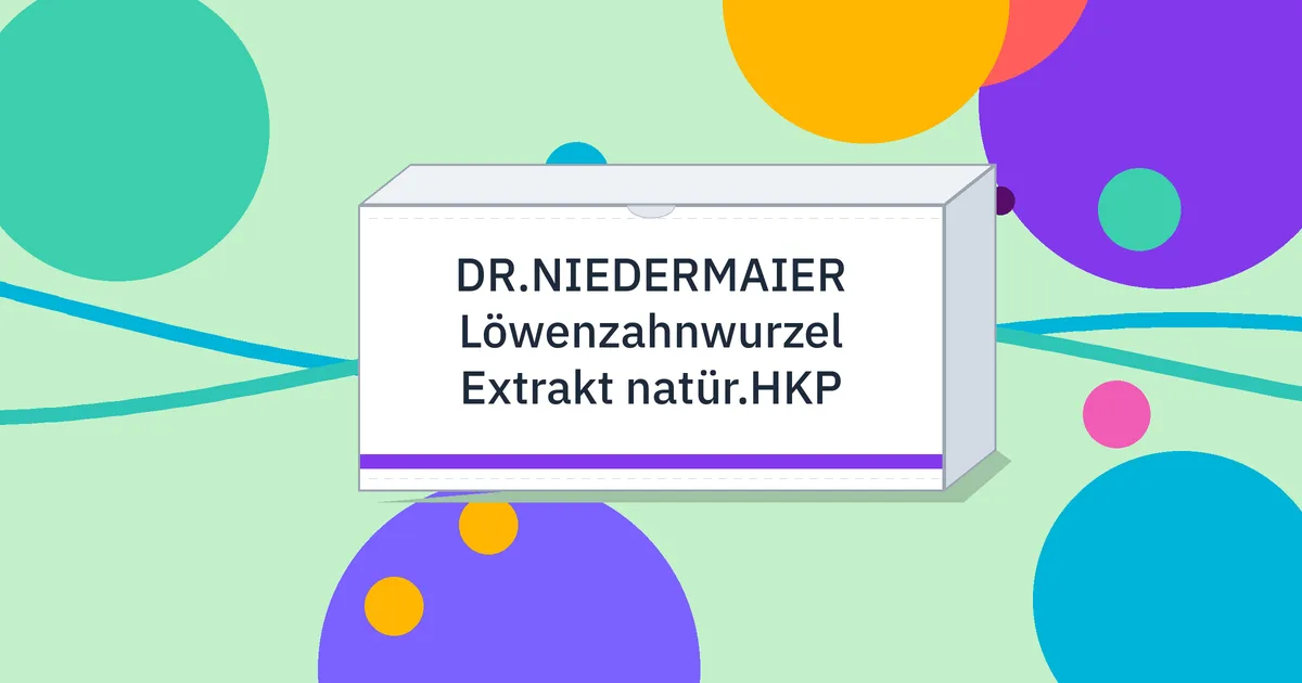 Symbolbild: Packung mit der Aufschrift DR.NIEDERMAIER Löwenzahnwurzel Extrakt natür.HKP (PZN 19646880) – Verfügbarkeit und Bezug in Apotheken in Frankfurt am Main