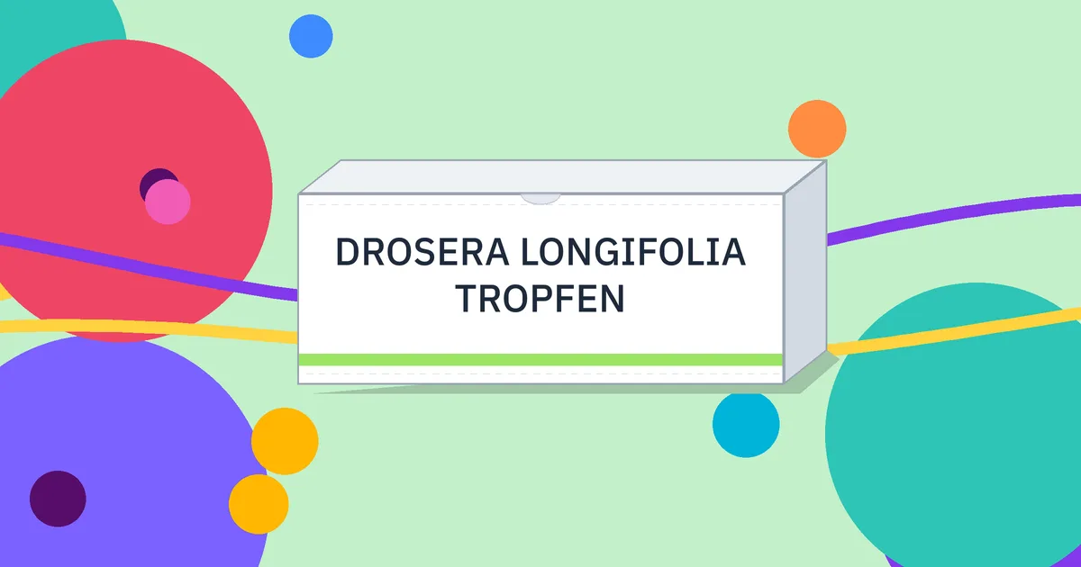 Symbolbild: Packung mit der Aufschrift DROSERA LONGIFOLIA TROPFEN (PZN 14128063) – Verfügbarkeit und Bezug in Apotheken in Frankfurt am Main