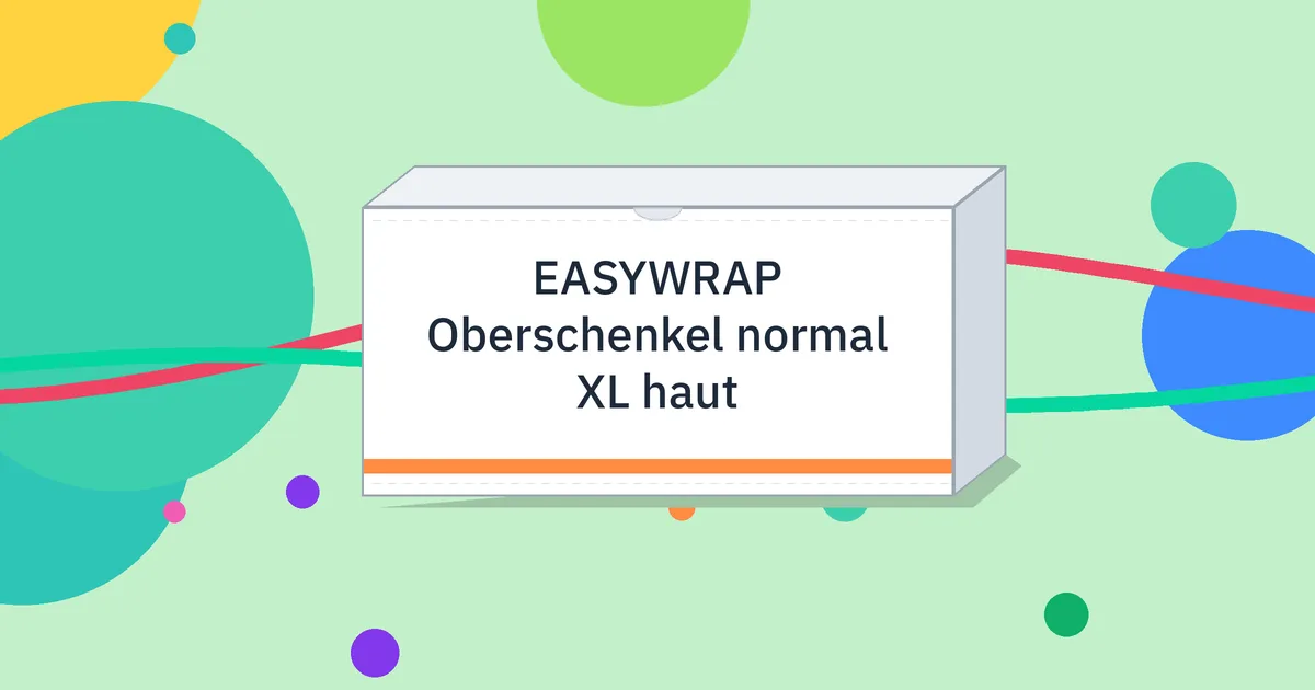 Symbolbild: Packung mit der Aufschrift EASYWRAP Oberschenkel normal XL haut (PZN 18748650) – Verfügbarkeit und Bezug in Apotheken in Frankfurt am Main