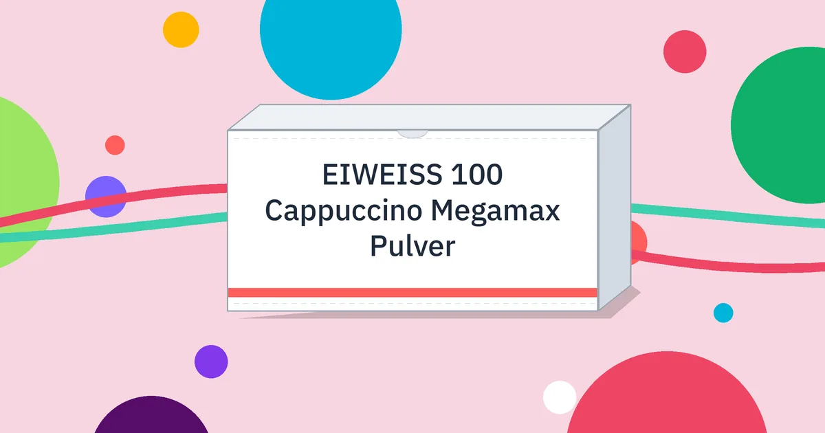 Symbolbild: Packung mit der Aufschrift EIWEISS 100 Cappuccino Megamax Pulver (PZN 10133587) – Verfügbarkeit und Bezug in Apotheken in Frankfurt am Main