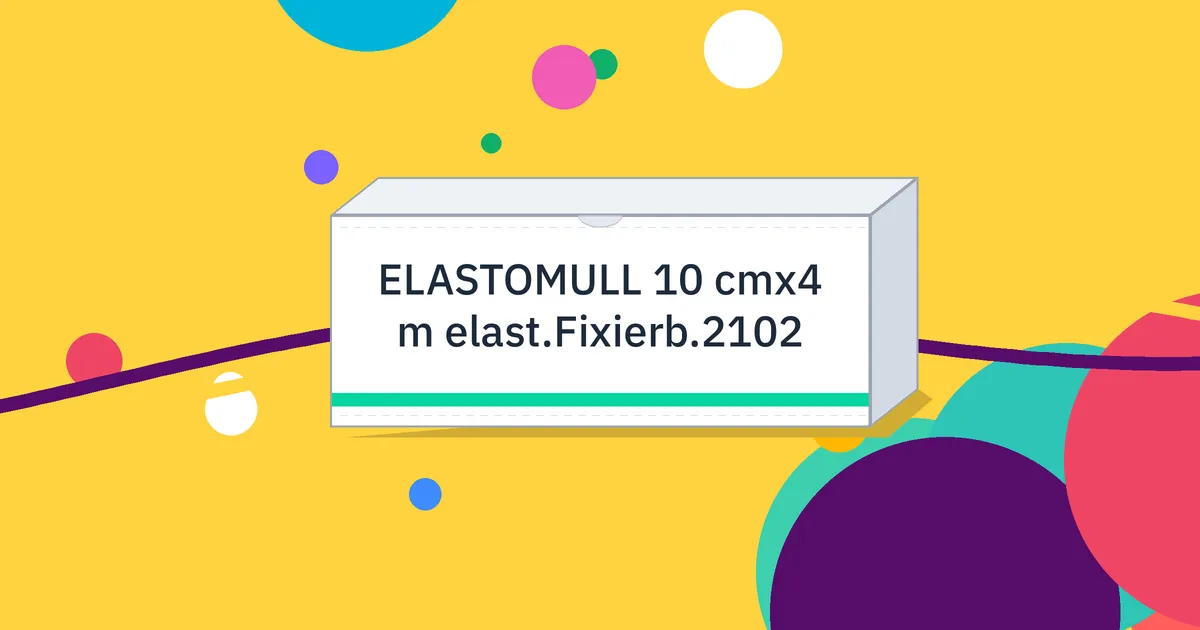 Symbolbild: Packung mit der Aufschrift ELASTOMULL 10 cmx4 m elast.Fixierb.2102 (PZN 12505892) – Verfügbarkeit und Bezug in Apotheken in Frankfurt am Main