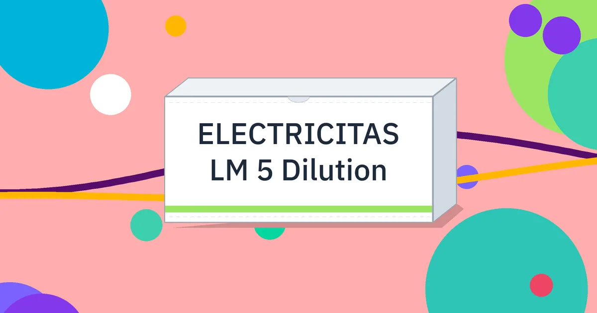 Symbolbild: Packung mit der Aufschrift ELECTRICITAS LM 5 Dilution (PZN 12844306) – Verfügbarkeit und Bezug in Apotheken in Frankfurt am Main