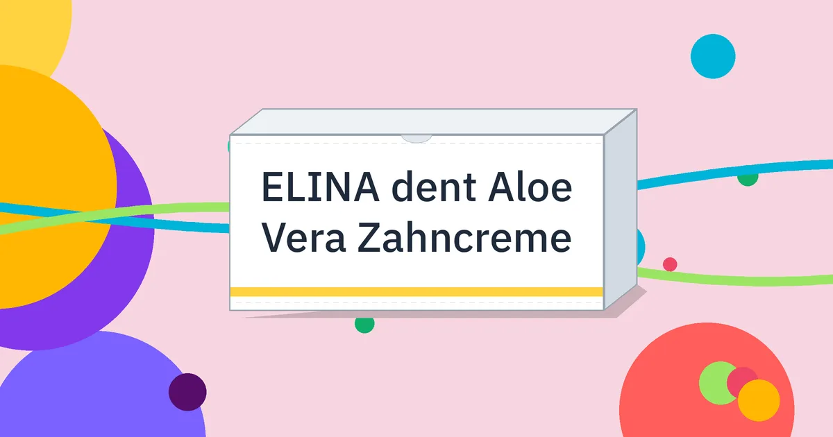 Symbolbild: Packung mit der Aufschrift ELINA dent Aloe Vera Zahncreme (PZN 11061111) – Verfügbarkeit und Bezug in Apotheken in Frankfurt am Main