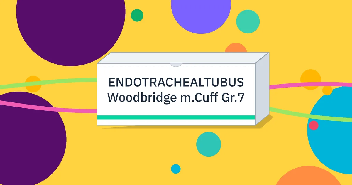 Symbolbild: Packung mit der Aufschrift ENDOTRACHEALTUBUS Woodbridge m.Cuff Gr.7 (PZN 04875505) – Verfügbarkeit und Bezug in Apotheken in Frankfurt am Main
