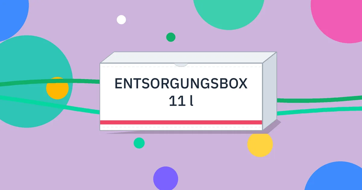 Symbolbild: Packung mit der Aufschrift ENTSORGUNGSBOX 11 l (PZN 09308538) – Verfügbarkeit und Bezug in Apotheken in Frankfurt am Main