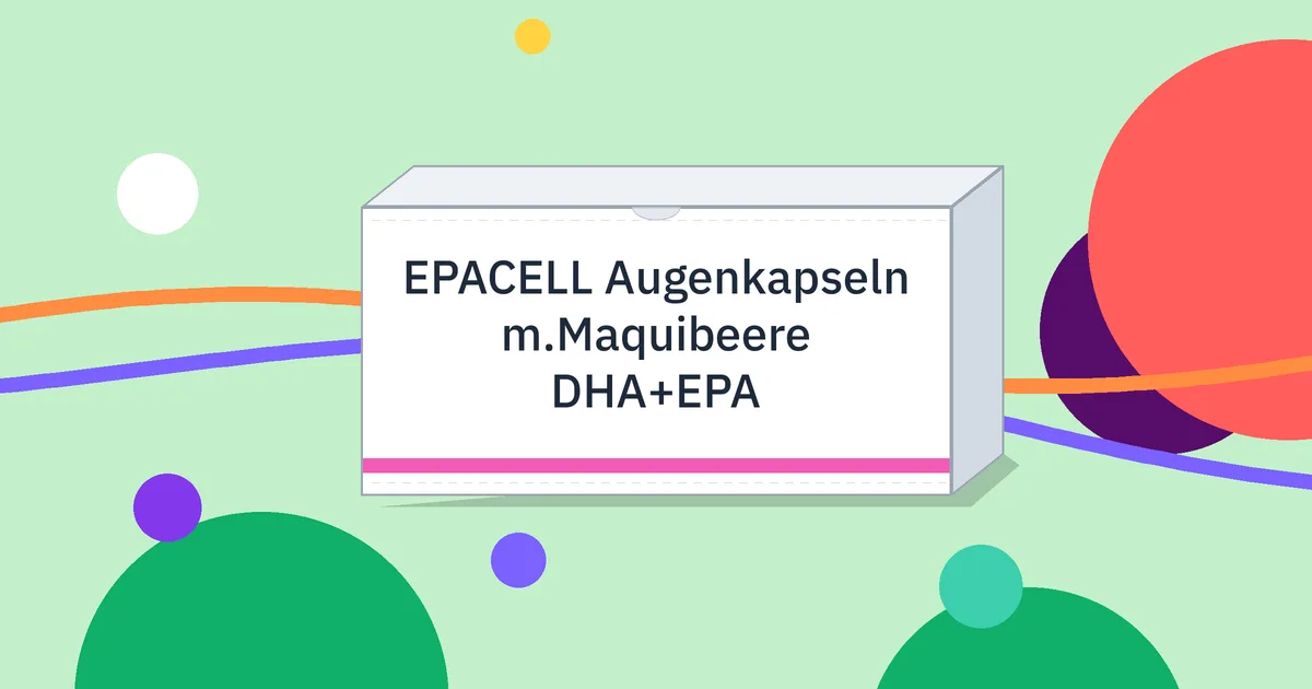 Symbolbild: Packung mit der Aufschrift EPACELL Augenkapseln m.Maquibeere DHA+EPA (PZN 16400960) – Verfügbarkeit und Bezug in Apotheken in Frankfurt am Main