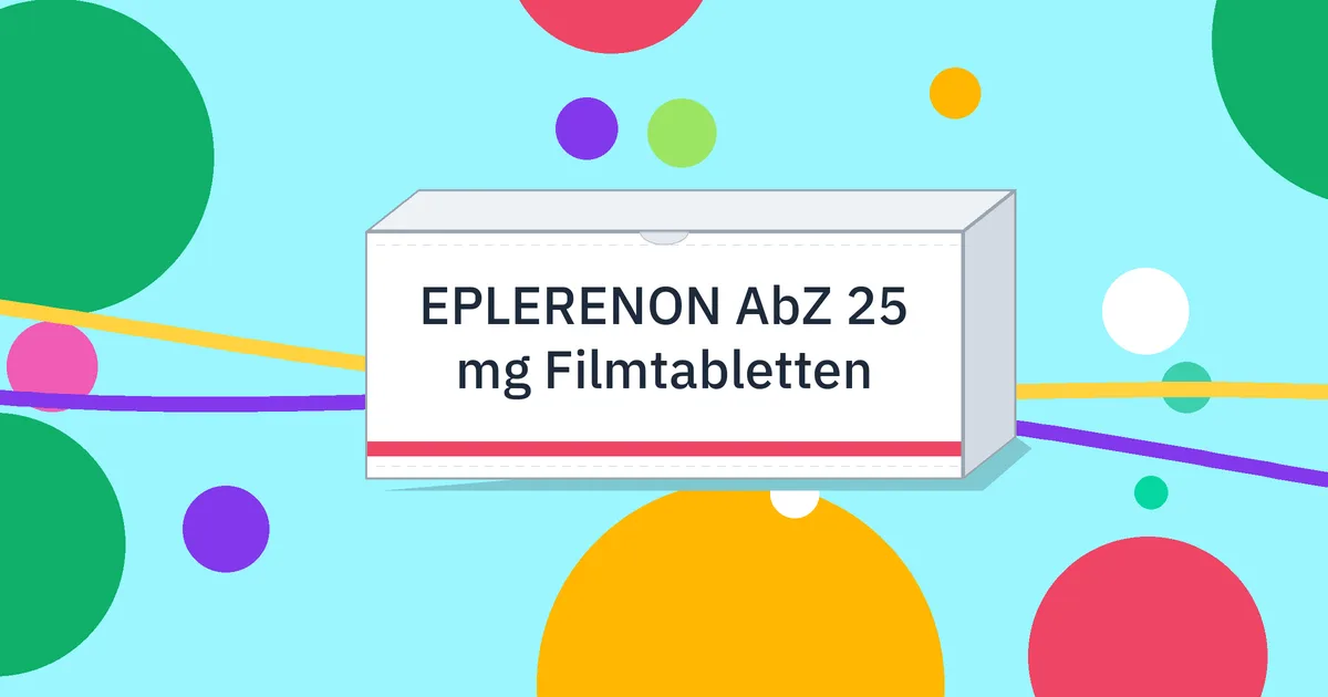Symbolbild: Packung mit der Aufschrift EPLERENON AbZ 25 mg Filmtabletten (PZN 10170967) – Verfügbarkeit und Bezug in Apotheken in Frankfurt am Main