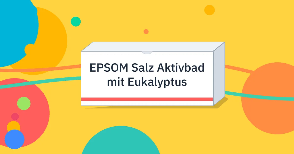 Symbolbild: Packung mit der Aufschrift EPSOM Salz Aktivbad mit Eukalyptus (PZN 17383933) – Verfügbarkeit und Bezug in Apotheken in Frankfurt am Main