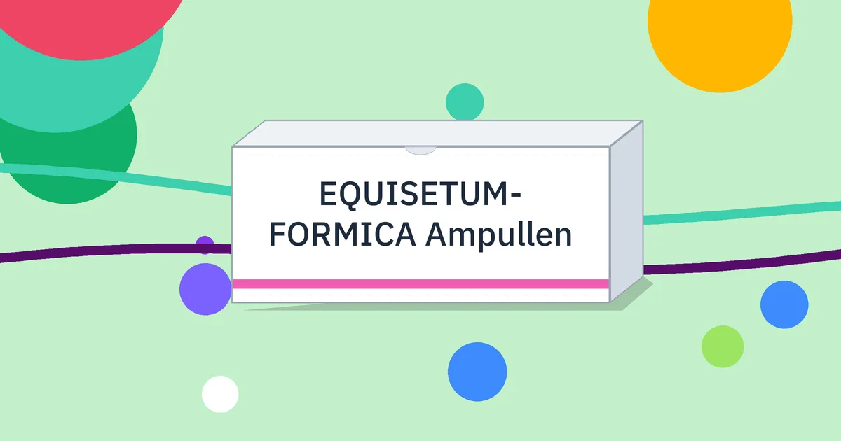 Symbolbild: Packung mit der Aufschrift EQUISETUM-FORMICA Ampullen (PZN 01751412) – Verfügbarkeit und Bezug in Apotheken in Frankfurt am Main
