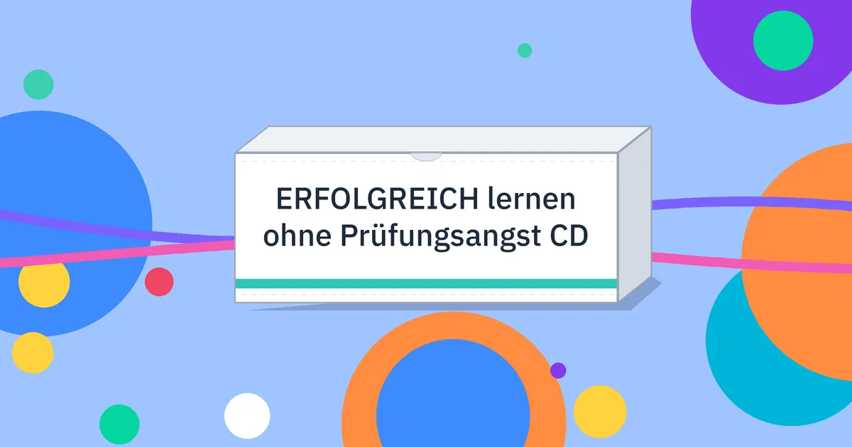 Symbolbild: Packung mit der Aufschrift ERFOLGREICH lernen ohne Prüfungsangst CD (PZN 05392312) – Verfügbarkeit und Bezug in Apotheken in Frankfurt am Main