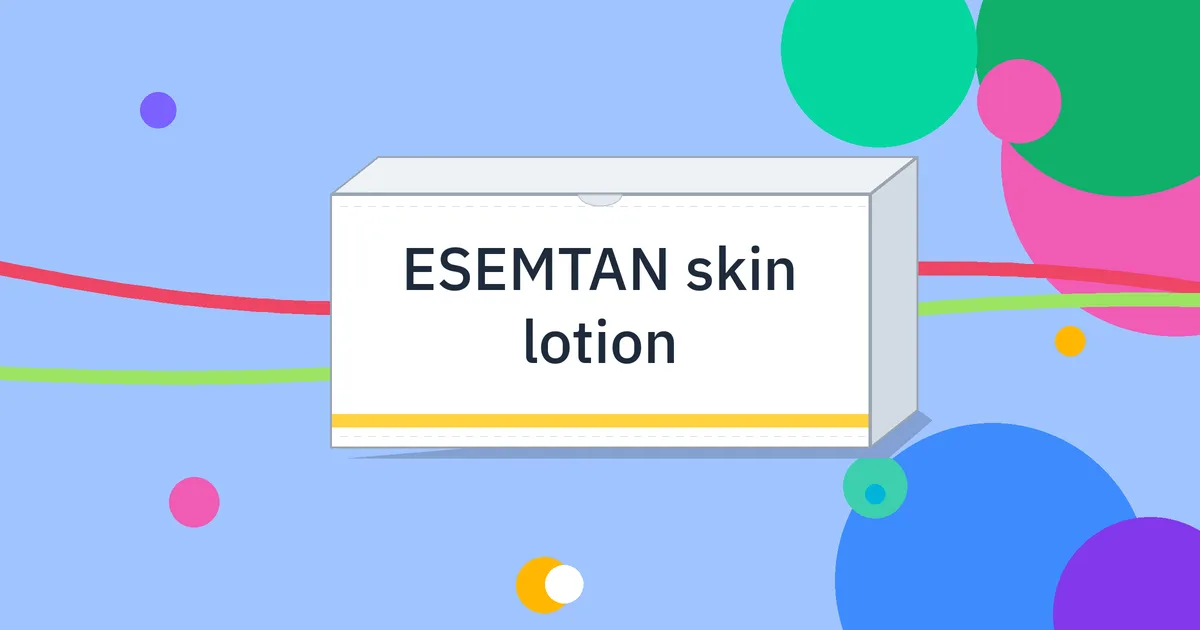 Symbolbild: Packung mit der Aufschrift ESEMTAN skin lotion (PZN 11729684) – Verfügbarkeit und Bezug in Apotheken in Frankfurt am Main