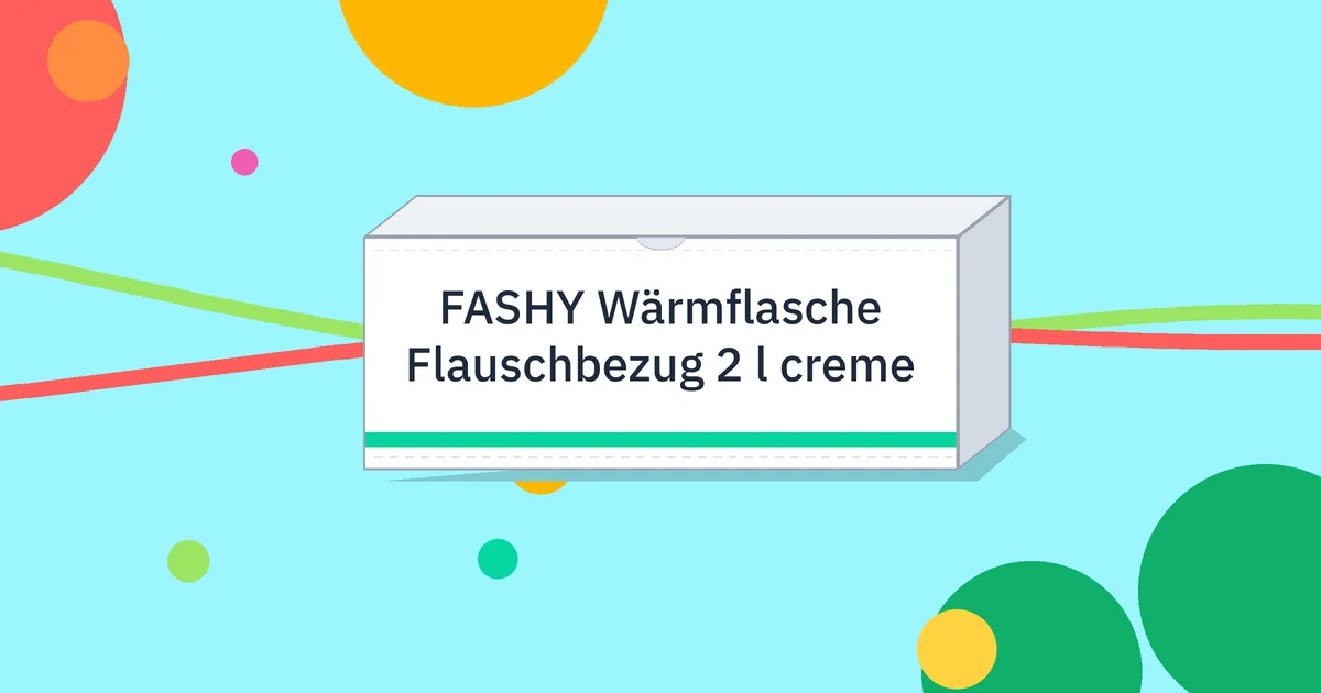 Symbolbild: Packung mit der Aufschrift FASHY Wärmflasche Flauschbezug 2 l creme (PZN 20351902) – Verfügbarkeit und Bezug in Apotheken in Frankfurt am Main