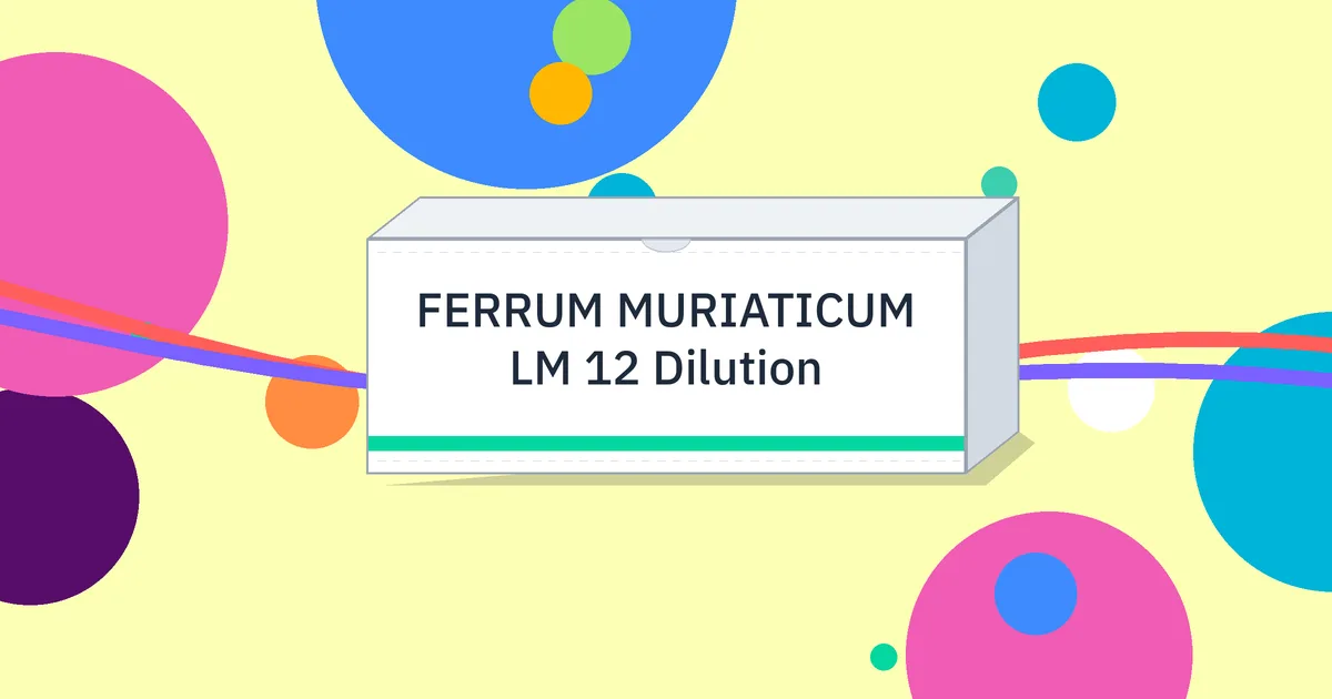 Symbolbild: Packung mit der Aufschrift FERRUM MURIATICUM LM 12 Dilution (PZN 12850732) – Verfügbarkeit und Bezug in Apotheken in Frankfurt am Main