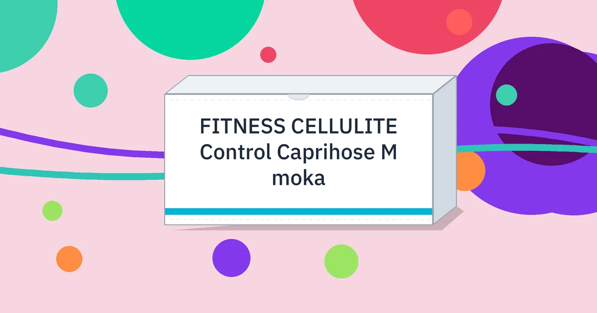 Symbolbild: Packung mit der Aufschrift FITNESS CELLULITE Control Caprihose M moka (PZN 16191746) – Verfügbarkeit und Bezug in Apotheken in Frankfurt am Main