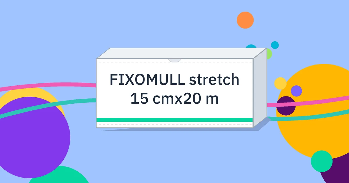 Symbolbild: Packung mit der Aufschrift FIXOMULL stretch 15 cmx20 m (PZN 18127020) – Verfügbarkeit und Bezug in Apotheken in Frankfurt am Main