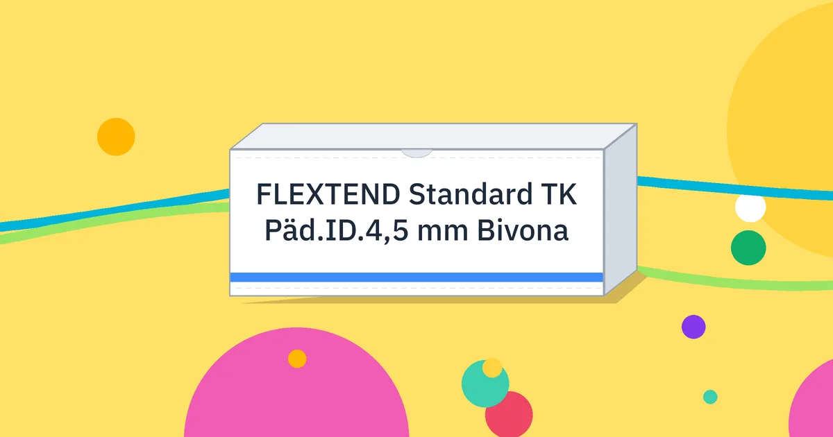 Symbolbild: Packung mit der Aufschrift FLEXTEND Standard TK Päd.ID.4,5 mm Bivona (PZN 02250847) – Verfügbarkeit und Bezug in Apotheken in Frankfurt am Main