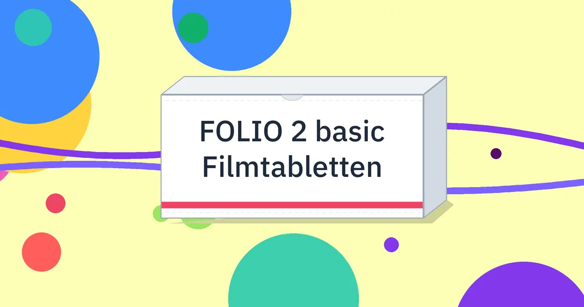 Symbolbild: Packung mit der Aufschrift FOLIO 2 basic Filmtabletten (PZN 18671350) – Verfügbarkeit und Bezug in Apotheken in Frankfurt am Main
