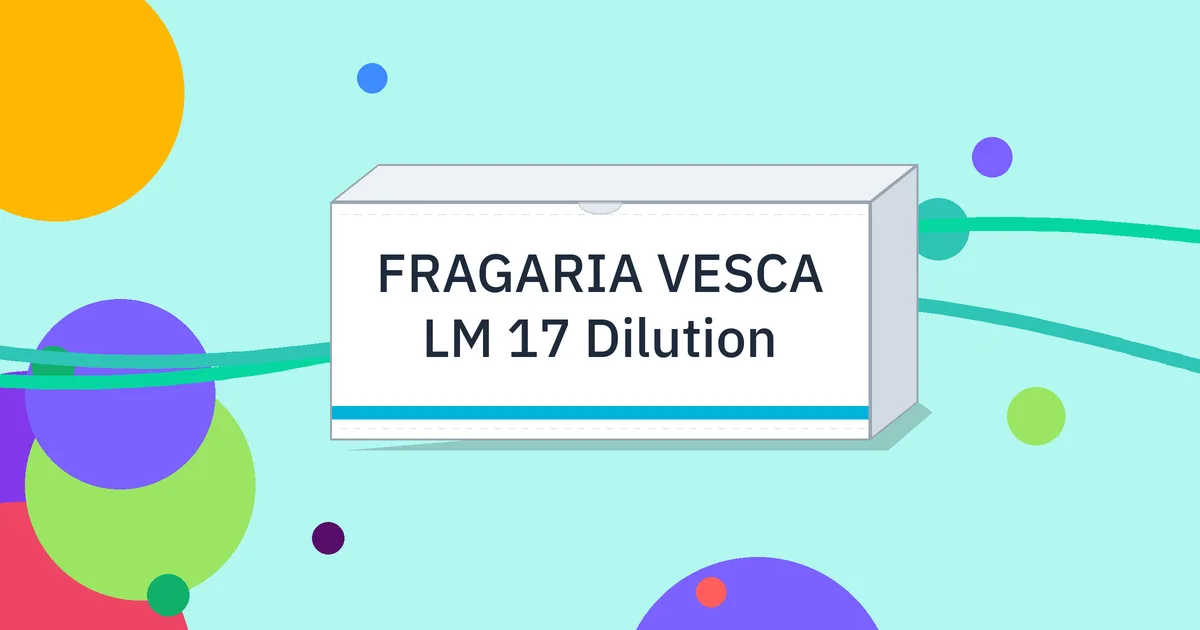 Symbolbild: Packung mit der Aufschrift FRAGARIA VESCA LM 17 Dilution (PZN 13490709) – Verfügbarkeit und Bezug in Apotheken in Frankfurt am Main