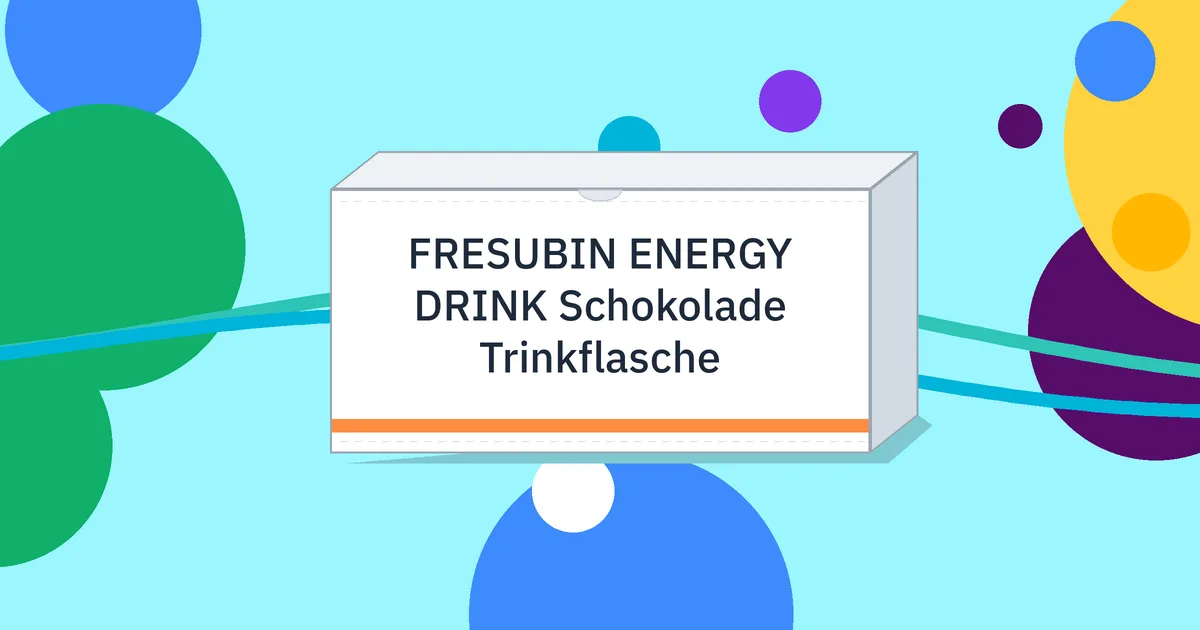 Symbolbild: Packung mit der Aufschrift FRESUBIN ENERGY DRINK Schokolade Trinkflasche (PZN 18789910) – Verfügbarkeit und Bezug in Apotheken in Frankfurt am Main
