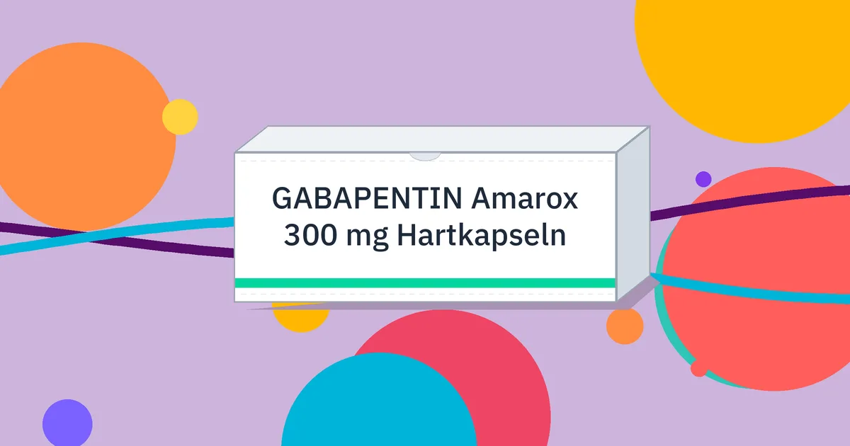 Symbolbild: Packung mit der Aufschrift GABAPENTIN Amarox 300 mg Hartkapseln (PZN 18181870) – Verfügbarkeit und Bezug in Apotheken in Frankfurt am Main