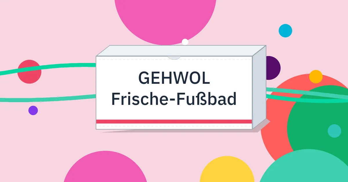 Symbolbild: Packung mit der Aufschrift GEHWOL Frische-Fußbad (PZN 11179700) – Verfügbarkeit und Bezug in Apotheken in Frankfurt am Main