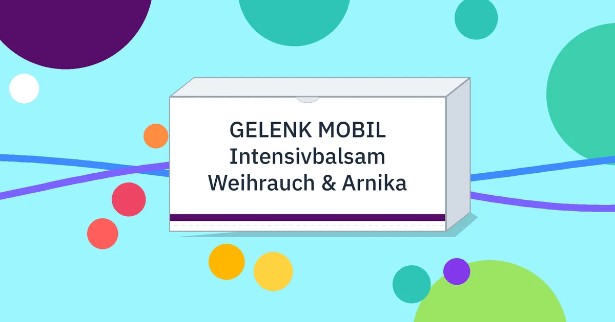 Symbolbild: Packung mit der Aufschrift GELENK MOBIL Intensivbalsam Weihrauch & Arnika (PZN 17544307) – Verfügbarkeit und Bezug in Apotheken in Frankfurt am Main