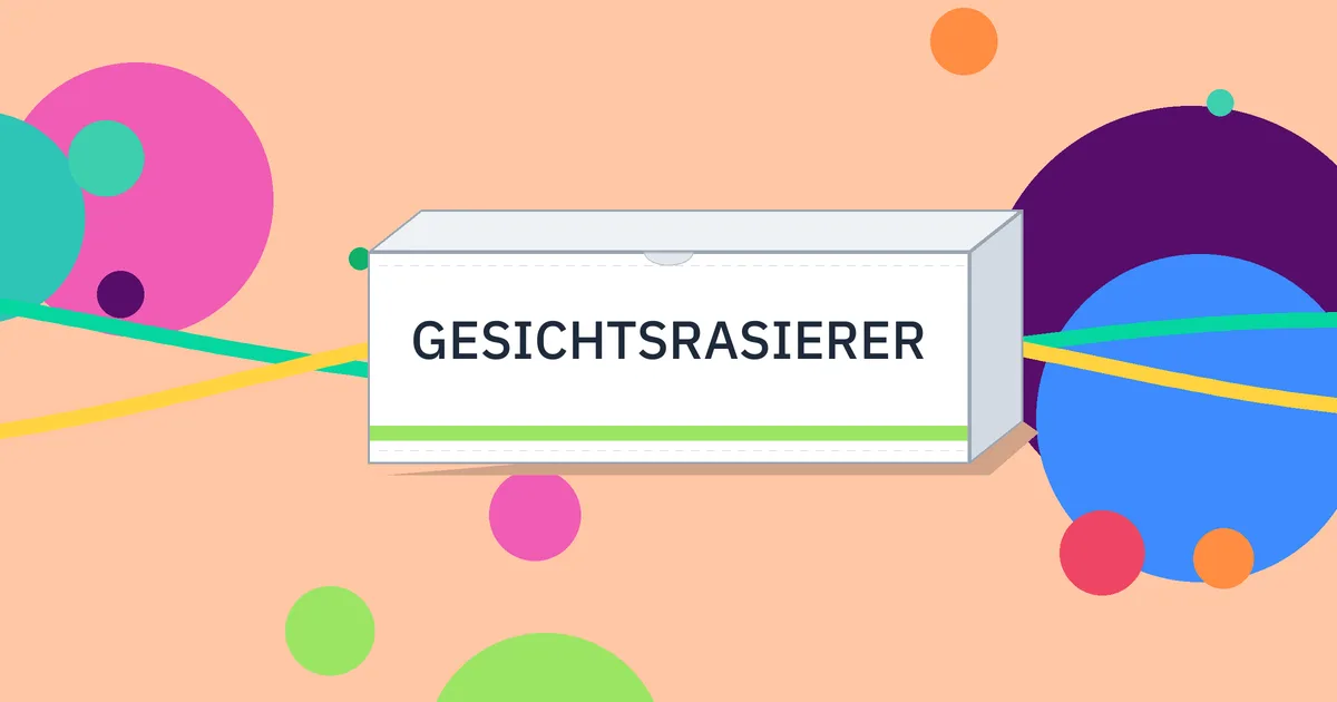 Symbolbild: Packung mit der Aufschrift GESICHTSRASIERER (PZN 07486359) – Verfügbarkeit und Bezug in Apotheken in Frankfurt am Main