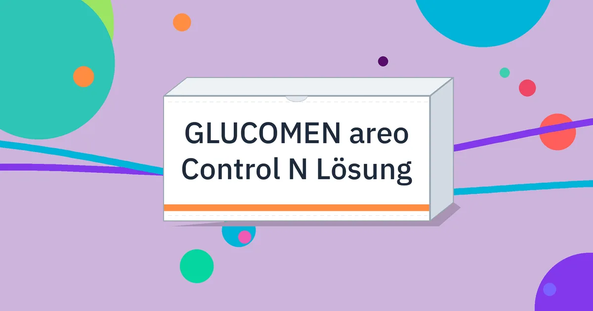 Symbolbild: Packung mit der Aufschrift GLUCOMEN areo Control N Lösung (PZN 10382184) – Verfügbarkeit und Bezug in Apotheken in Frankfurt am Main