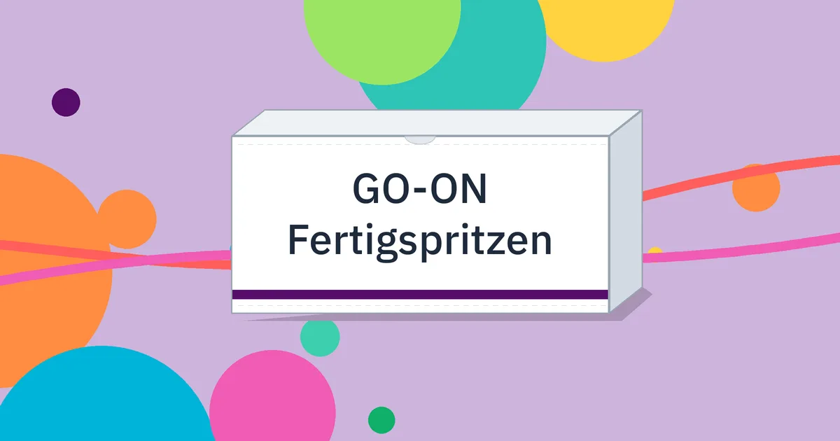Symbolbild: Packung mit der Aufschrift GO-ON Fertigspritzen (PZN 18379678) – Verfügbarkeit und Bezug in Apotheken in Frankfurt am Main