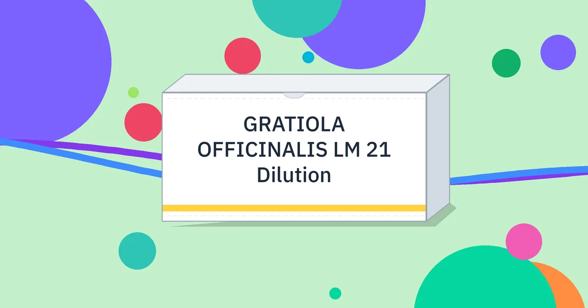 Symbolbild: Packung mit der Aufschrift GRATIOLA OFFICINALIS LM 21 Dilution (PZN 13546628) – Verfügbarkeit und Bezug in Apotheken in Frankfurt am Main