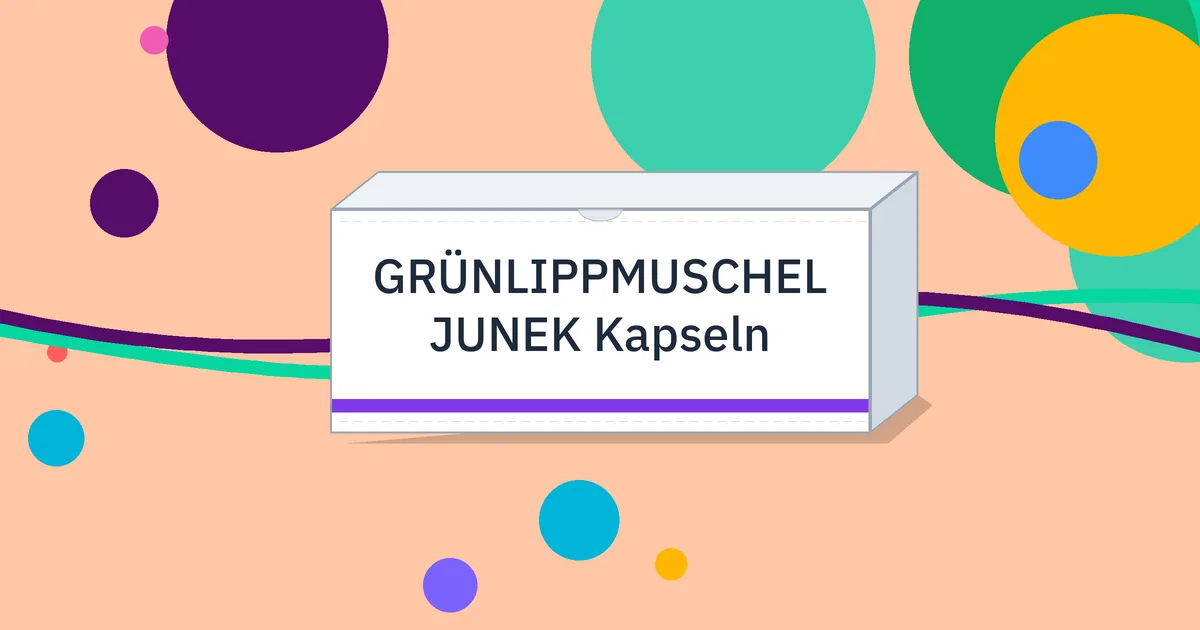 Symbolbild: Packung mit der Aufschrift GRÜNLIPPMUSCHEL JUNEK Kapseln (PZN 00136053) – Verfügbarkeit und Bezug in Apotheken in Frankfurt am Main