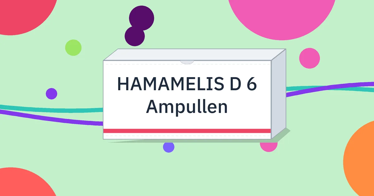Symbolbild: Packung mit der Aufschrift HAMAMELIS D 6 Ampullen (PZN 11706217) – Verfügbarkeit und Bezug in Apotheken in Frankfurt am Main
