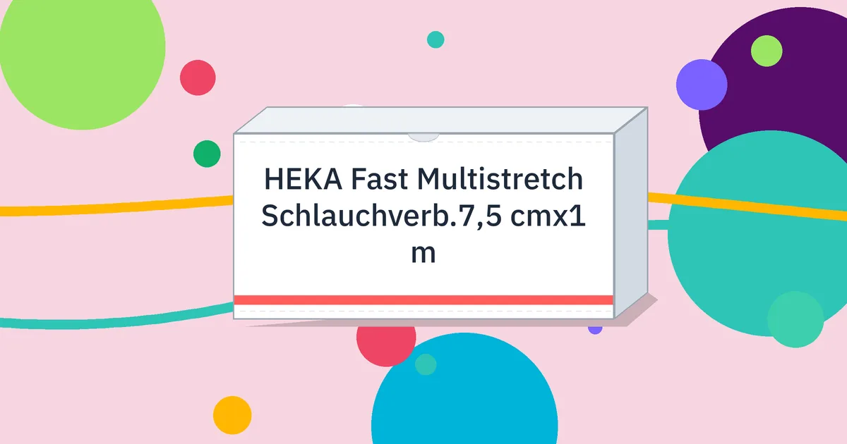Symbolbild: Packung mit der Aufschrift HEKA Fast Multistretch Schlauchverb.7,5 cmx1 m (PZN 16821650) – Verfügbarkeit und Bezug in Apotheken in Frankfurt am Main