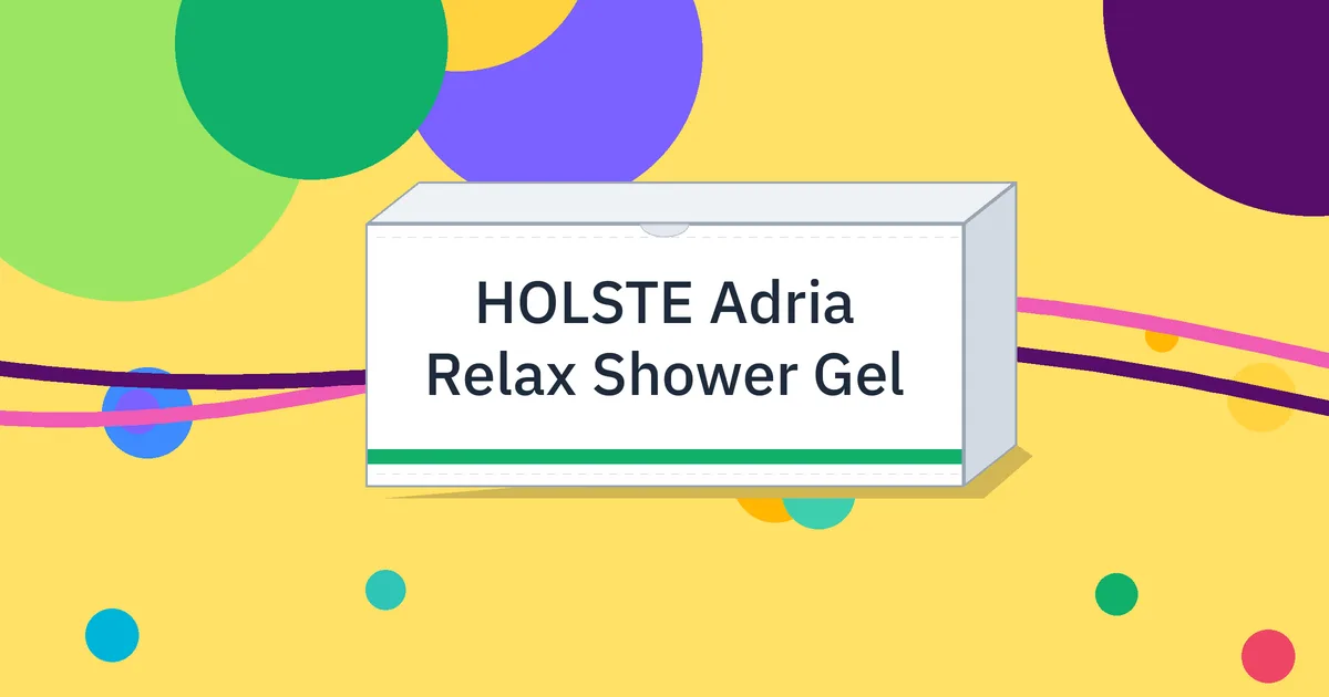 Symbolbild: Packung mit der Aufschrift HOLSTE Adria Relax Shower Gel (PZN 10828332) – Verfügbarkeit und Bezug in Apotheken in Frankfurt am Main