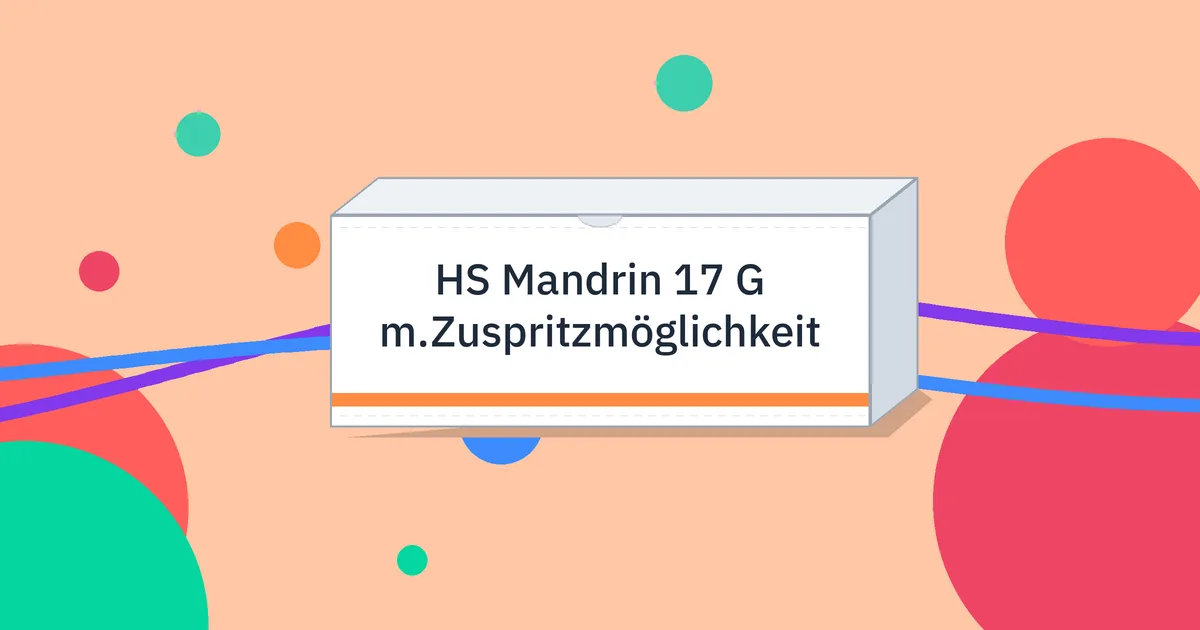 Symbolbild: Packung mit der Aufschrift HS Mandrin 17 G m.Zuspritzmöglichkeit (PZN 12572865) – Verfügbarkeit und Bezug in Apotheken in Frankfurt am Main
