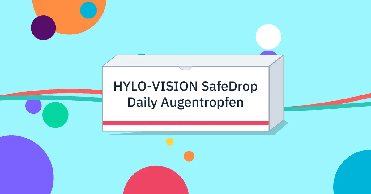 Symbolbild: Packung mit der Aufschrift HYLO-VISION SafeDrop Daily Augentropfen (PZN 20348277) – Verfügbarkeit und Bezug in Apotheken in Frankfurt am Main
