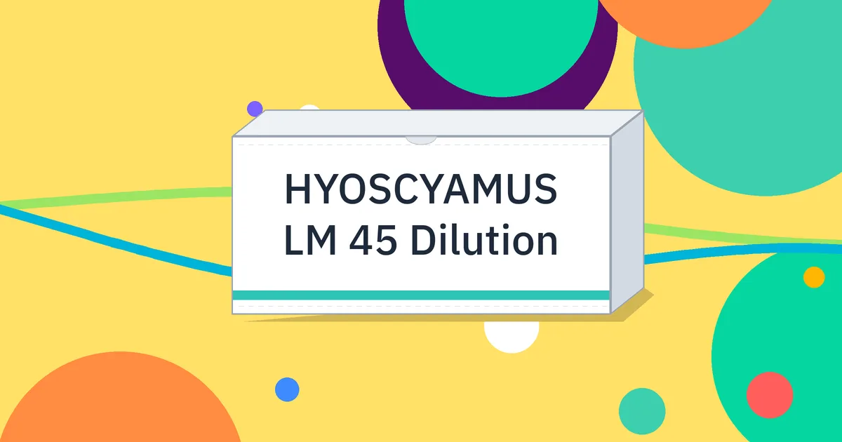 Symbolbild: Packung mit der Aufschrift HYOSCYAMUS LM 45 Dilution (PZN 12890766) – Verfügbarkeit und Bezug in Apotheken in Frankfurt am Main