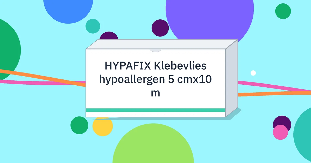 Symbolbild: Packung mit der Aufschrift HYPAFIX Klebevlies hypoallergen 5 cmx10 m (PZN 19215134) – Verfügbarkeit und Bezug in Apotheken in Frankfurt am Main