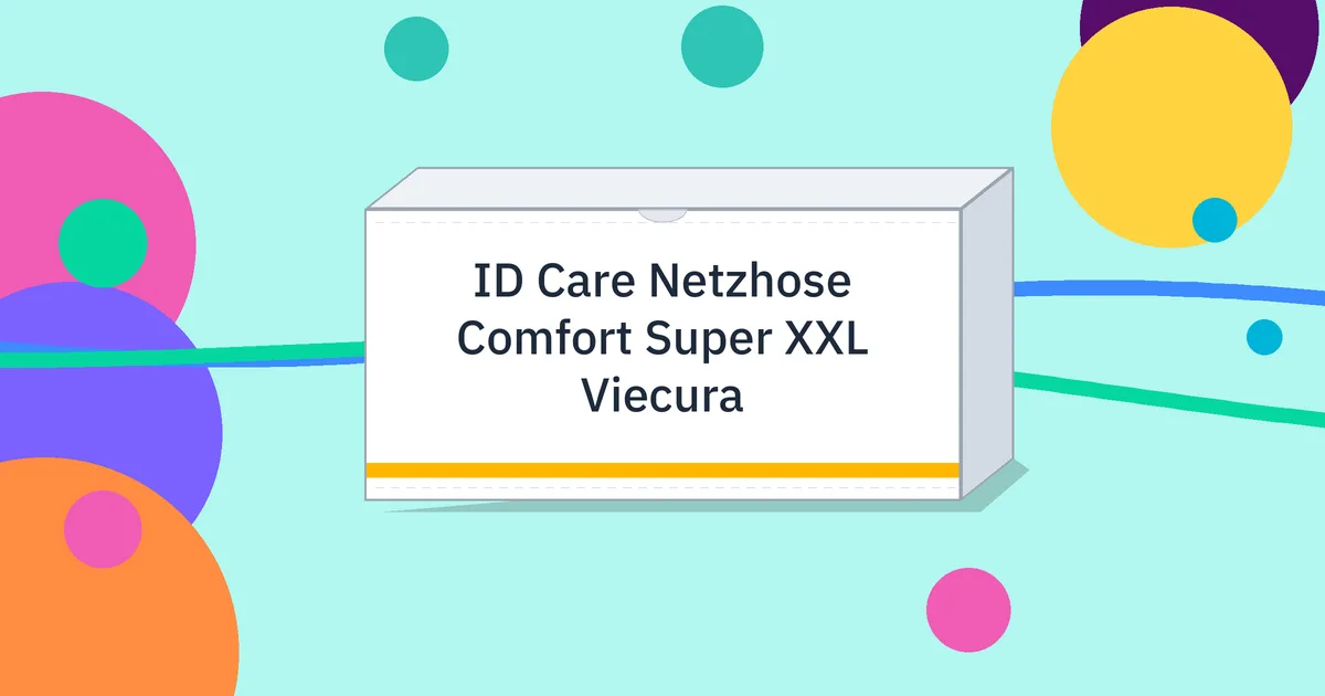 Symbolbild: Packung mit der Aufschrift ID Care Netzhose Comfort Super XXL Viecura (PZN 19306670) – Verfügbarkeit und Bezug in Apotheken in Frankfurt am Main