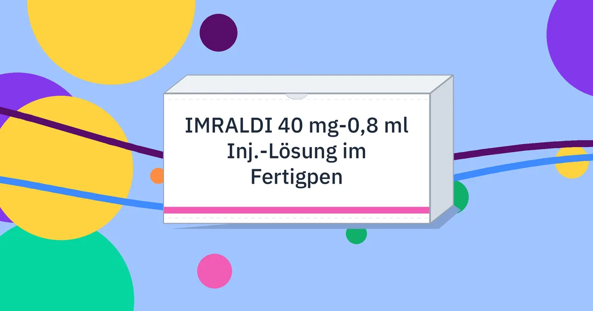 Symbolbild: Packung mit der Aufschrift IMRALDI 40 mg-0,8 ml Inj.-Lösung im Fertigpen (PZN 19262990) – Verfügbarkeit und Bezug in Apotheken in Frankfurt am Main