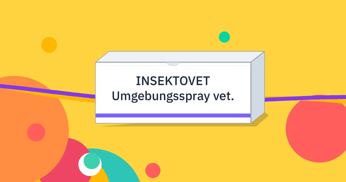 Symbolbild: Packung mit der Aufschrift INSEKTOVET Umgebungsspray vet. (PZN 10975085) – Verfügbarkeit und Bezug in Apotheken in Frankfurt am Main